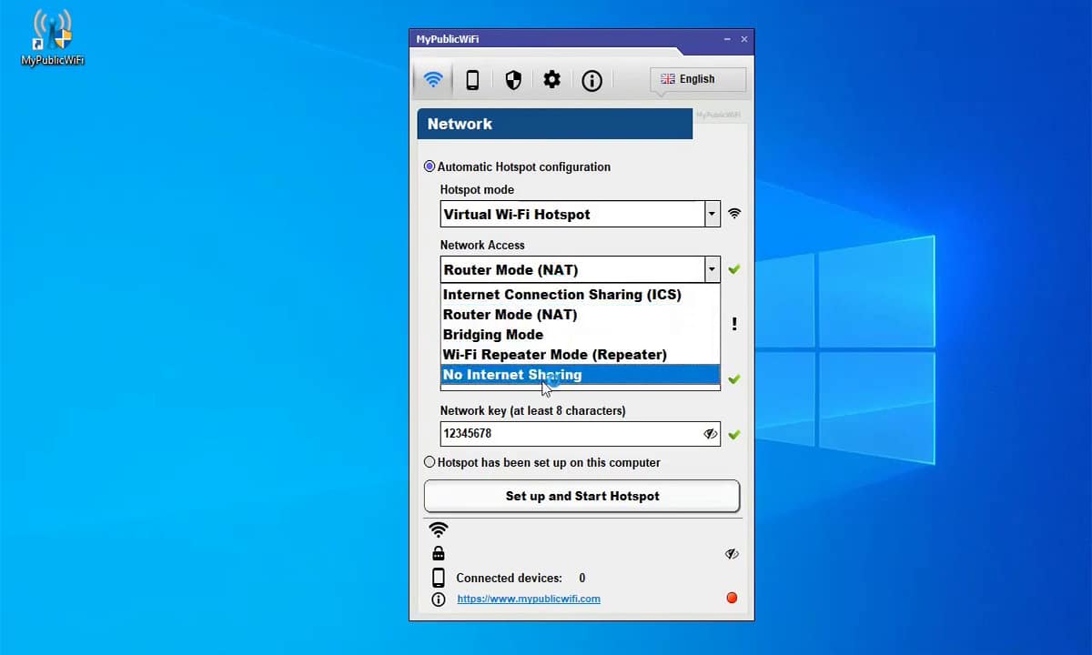 شرح استخدام برنامج MyPublicWiFi لتحويل الكمبيوتر لجهاز لاسلكي - shr7pc