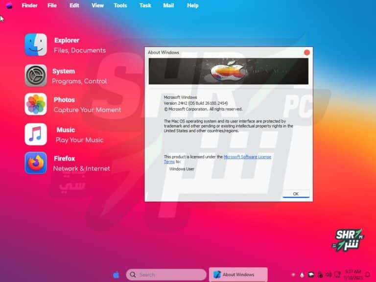 ويندوز 11 بشكل ماك 2025 | Windows 11 24H2 Iot Enterprise LTSC Mac Edition - shr7pc