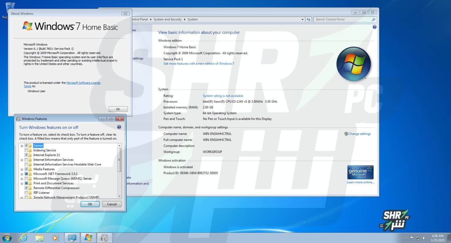 ويندوز سفن جميع الاصدارات بكل اللغات 64 بت | يناير 2025 - shr7pc