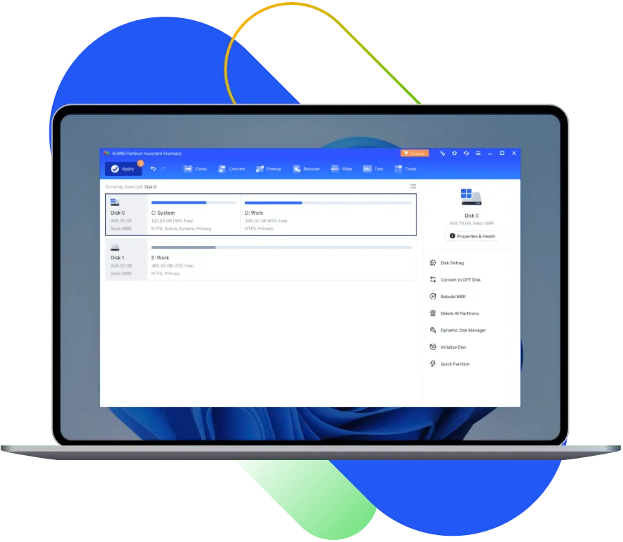 اسطوانة AOMEI Partition Assistant WinPE | لصيانة وتقسيم الهارديسك - shr7pc