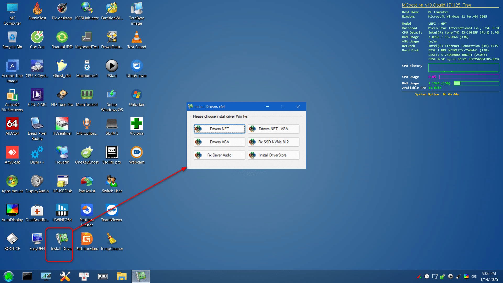 ويندوز الصيانة والطوارىء 2025 | WinPE MCBoot VN Version - shr7pc