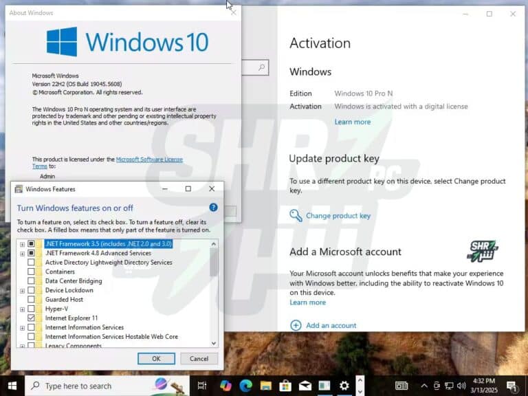 ويندوز 10 كل الإصدارات 22H2 مفعل بجميع اللغات | مارس 2025 - shr7pc