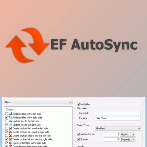 برنامج EF AutoSync | لمزامنة البيانات والملفات - shr7pc