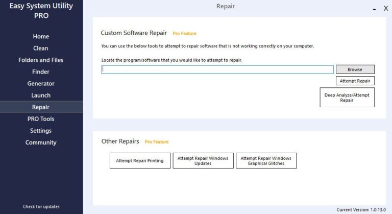 برنامج Easy System Utility Pro | لتسريع وصيانة الويندوز - shr7pc