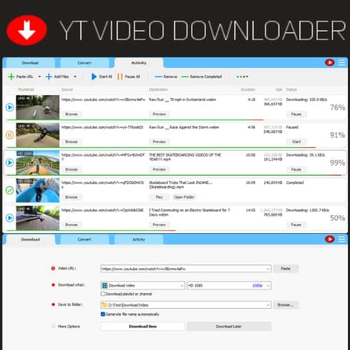 برنامج YT Video Downloader | لتحميل الفيديوهات من الانترنت - shr7pc