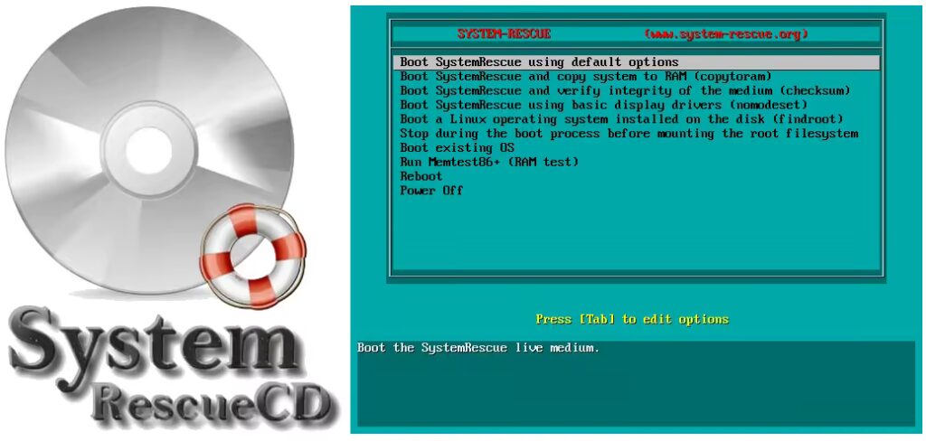 اسطوانة SystemRescue | للإنقاذ والطواريء والصيانة - shr7pc