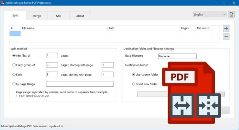 برنامج Adolix Split and Merge PDF Professional | لدمج وتقسيم ملفات PDF - shr7pc