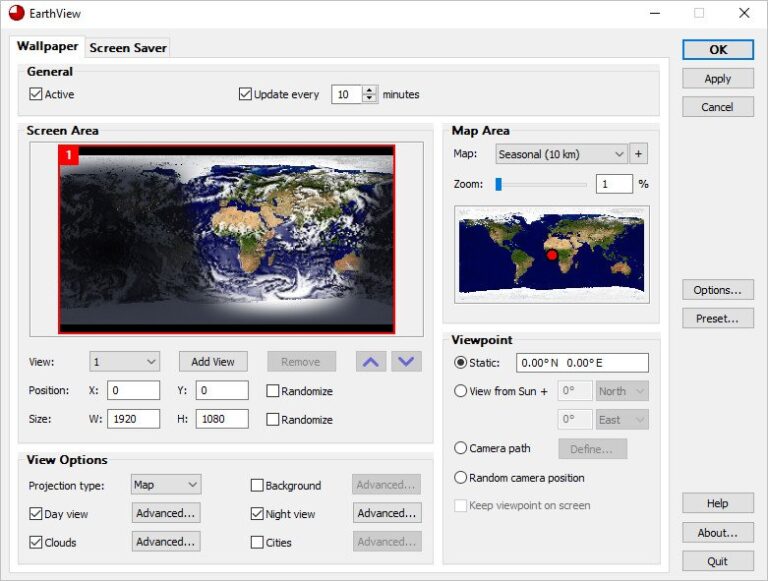 برنامج EarthView | لمشاهدة كوكب الأرض على شاشتك - shr7pc