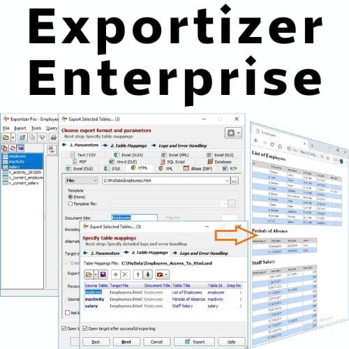 برنامج Exportizer Enterprise | لتصدير البيانات وإنشاء التقارير - shr7pc