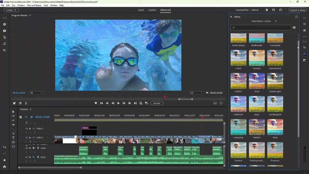 برنامج Adobe Premiere Elements 2026 | لإنشاء وتحرير ومونتاج الفيديوهات المنزلية - shr7pc