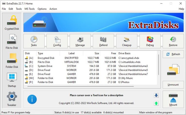 برنامج ExtraDisks Home | لإنشاء أقراص إفتراضية - shr7pc