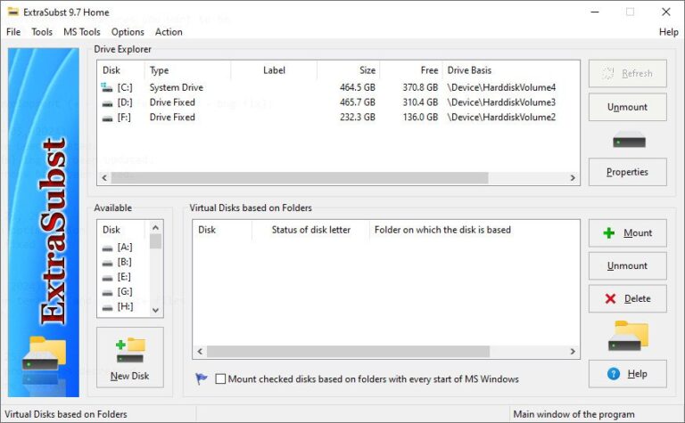 برنامج ExtraSubst Home | لإدارة الملفات والمجلدات - shr7pc