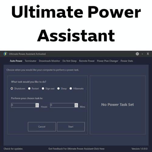 برنامج Ultimate Power Assistant | لإدارة وتنظيم المهام - shr7pc