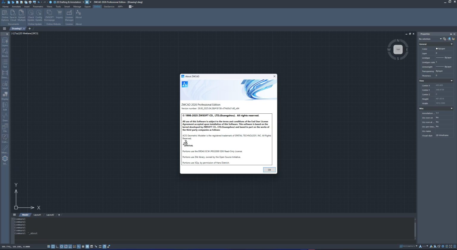 برنامج ZWCAD Professional 2026 | للتصميم والرسم الهندسي - shr7pc