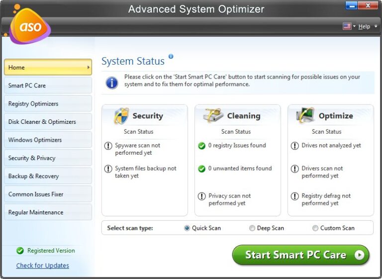 برنامج Advanced System Optimizer | لتسريع وصيانة الكمبيوتر - shr7pc