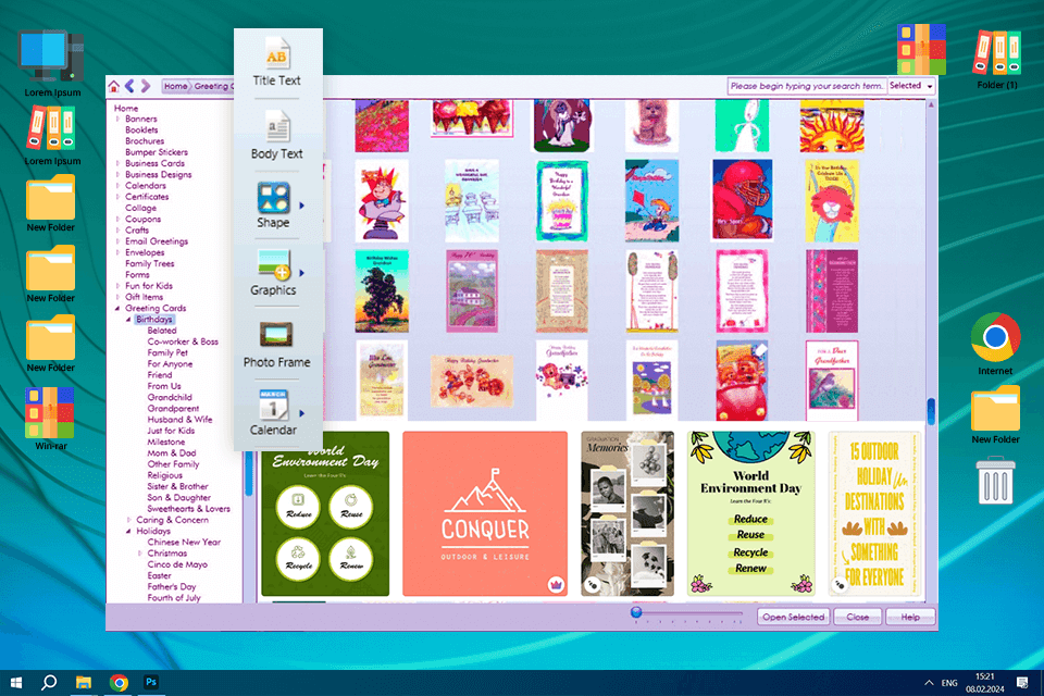 برنامج Print Artist Platinum | لتصميم وطباعة بطاقات المعايدة - shr7pc