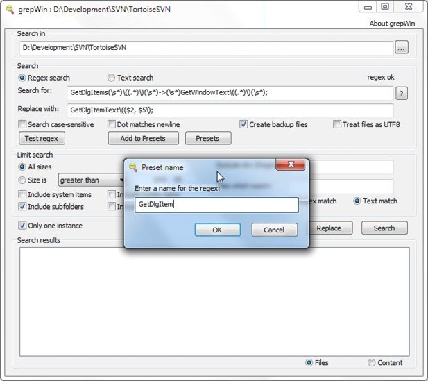 برنامج grepWin | لتسهيل البحث فى النصوص والملفات - shr7pc