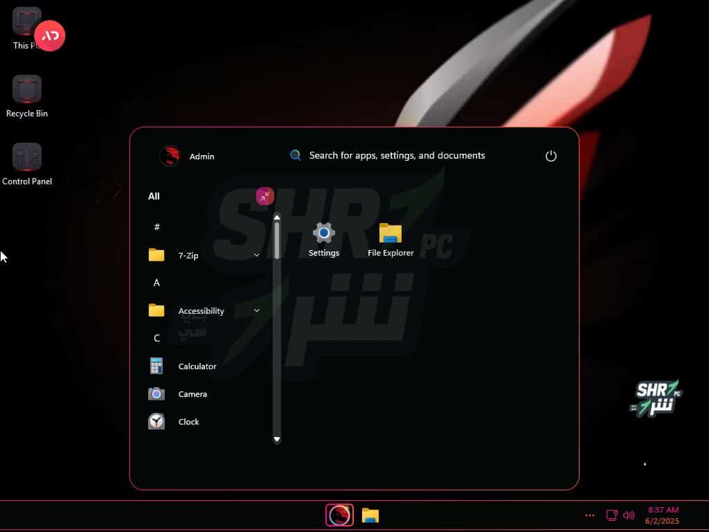 ويندوز 11 المخفف والمخصص للألعاب | Windows 11 Pro v24H2 ROG OS - shr7pc