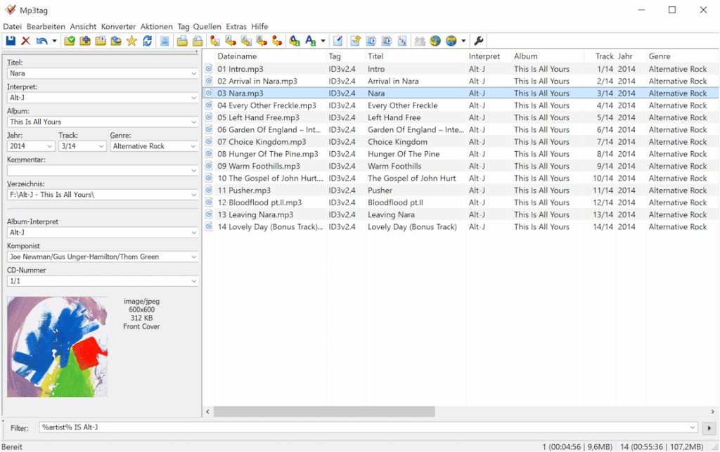 برنامج Mp3tag | لتعديل البيانات الوصفية للملفات الصوتية - shr7pc