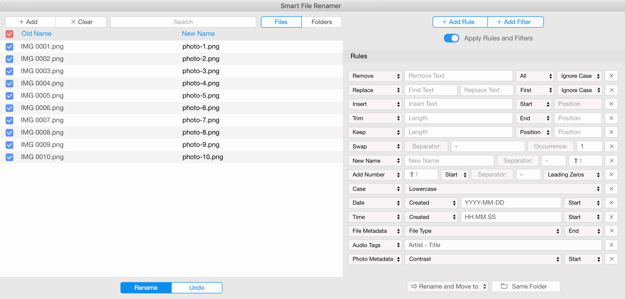 برنامج Smart File Renamer | لإعادة تسمية الملفات - shr7pc
