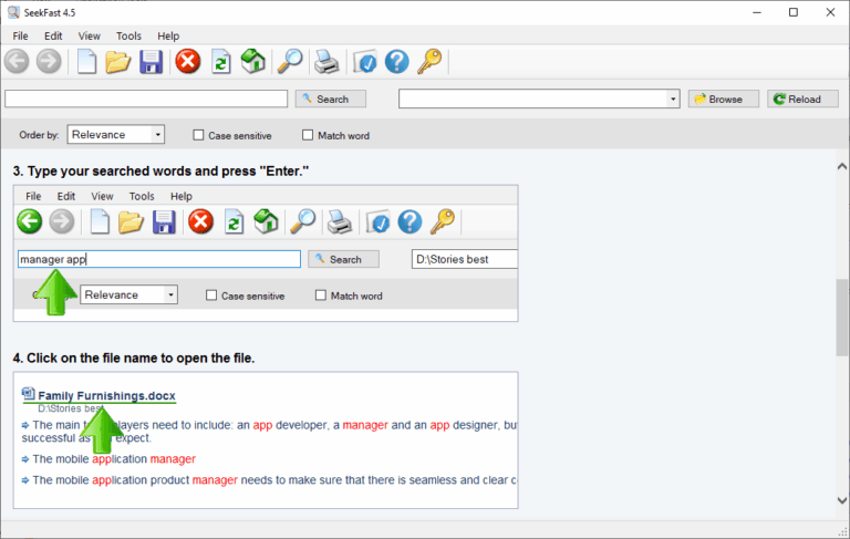 برنامج SeekFast | للبحث عن النصوص والملفات - shr7pc