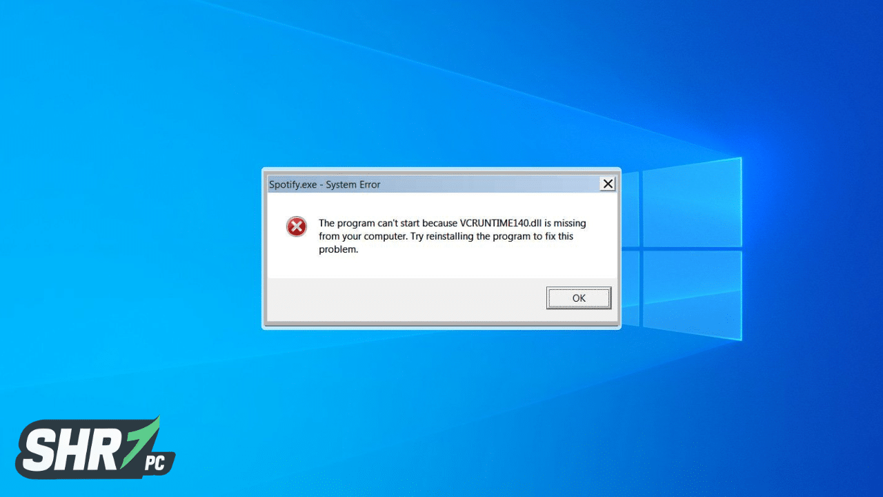 إصلاح خطأ ملف VCRUNTIME140.dll المفقود في ويندوز - shr7pc