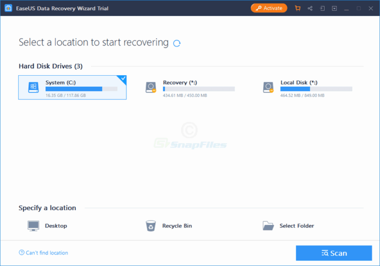برنامج EaseUS Data Recovery Wizard Professional WinPE | استعادة البيانات المحذوفة - shr7pc