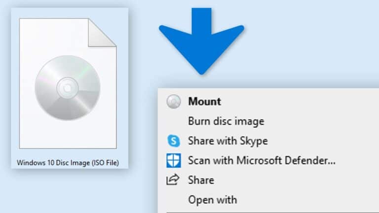 كيفية تشغيل Mount صورة ISO في ويندوز 10 و 11 - shr7pc