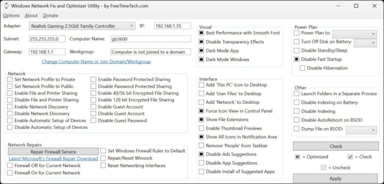 برنامج Windows 10 Network Fix and Optimizer Utility | لإصلاح وتحسين ...