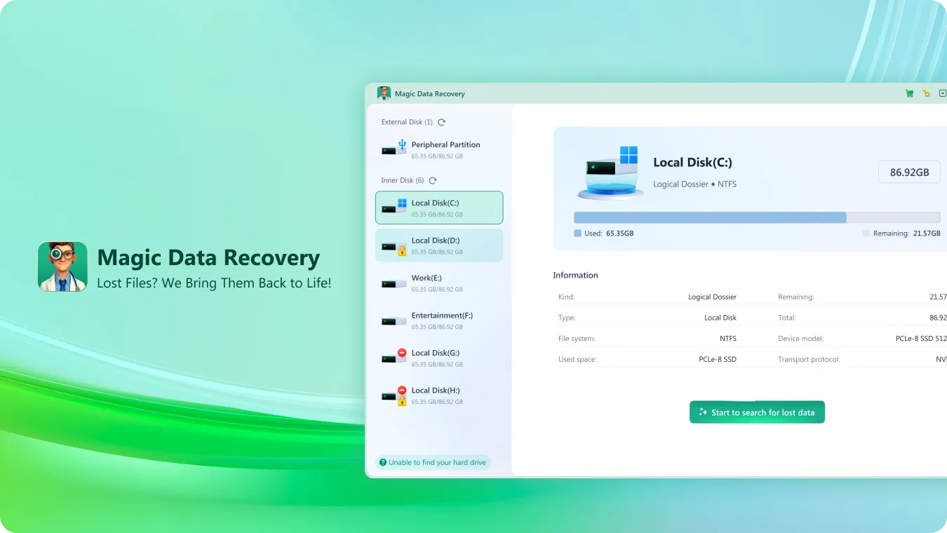 برنامج Amagicsoft Magic Data Recovery Technician | لاستعادة البيانات المحذوفة - shr7pc