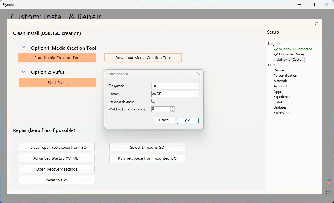 برنامج FlyOobe | لتثبيت ويندوز 11 - shr7pc