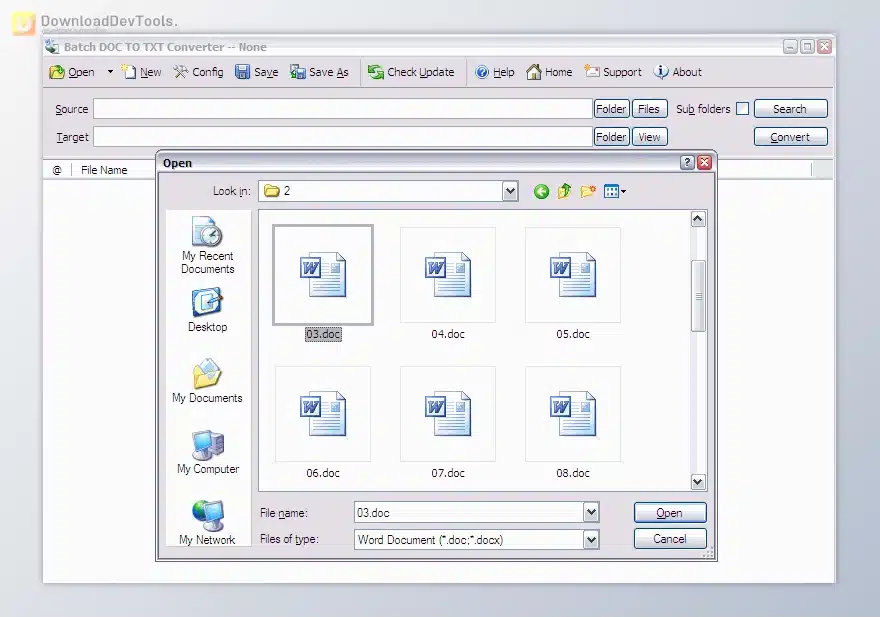 برنامج Batch DOC to TXT Converter | لتحويل ملفات وورد إلى رسائل نصية ...