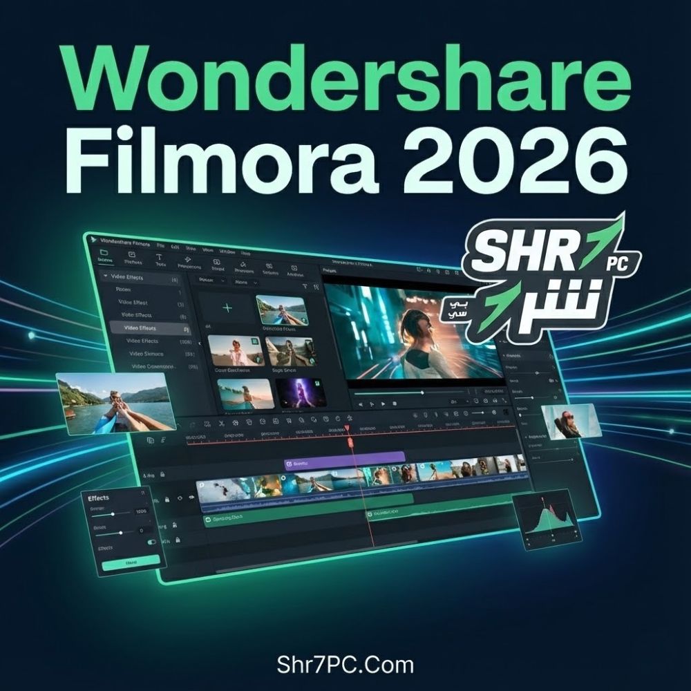 برنامج فيلمورا 2026 | Wondershare Filmora كامل مع التفعيل - shr7pc